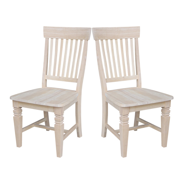 Rosecliff Heights Whittaker Solid Wood Slat Back Side Chair In